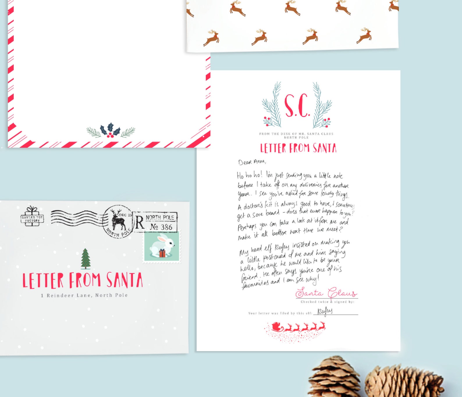 PRINTABLE Santa's Letter Santa Letter Printable - Etsy