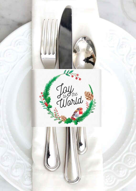 PRINTABLE Christmas Napkin Holder Christmas Table Decor | Etsy