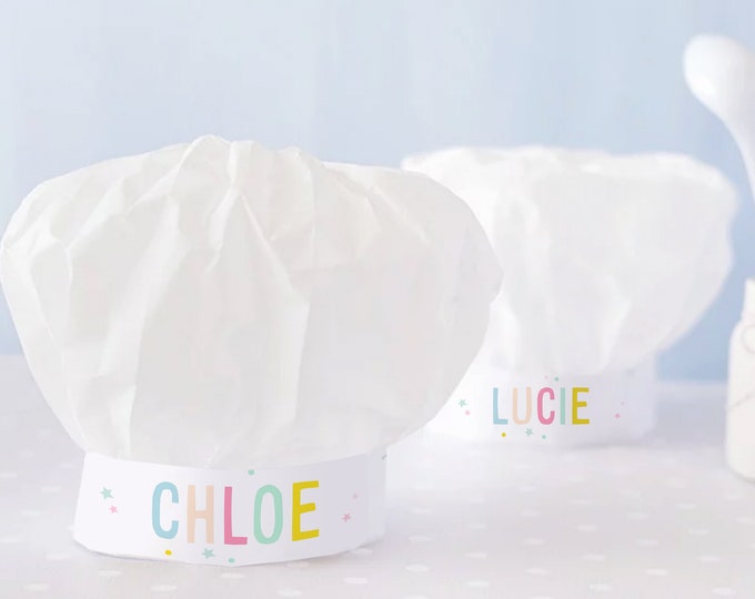 INSTANT DOWNLOAD Chef Hat Bakers Hat Pizza Party Hat Baking Party Decor ...