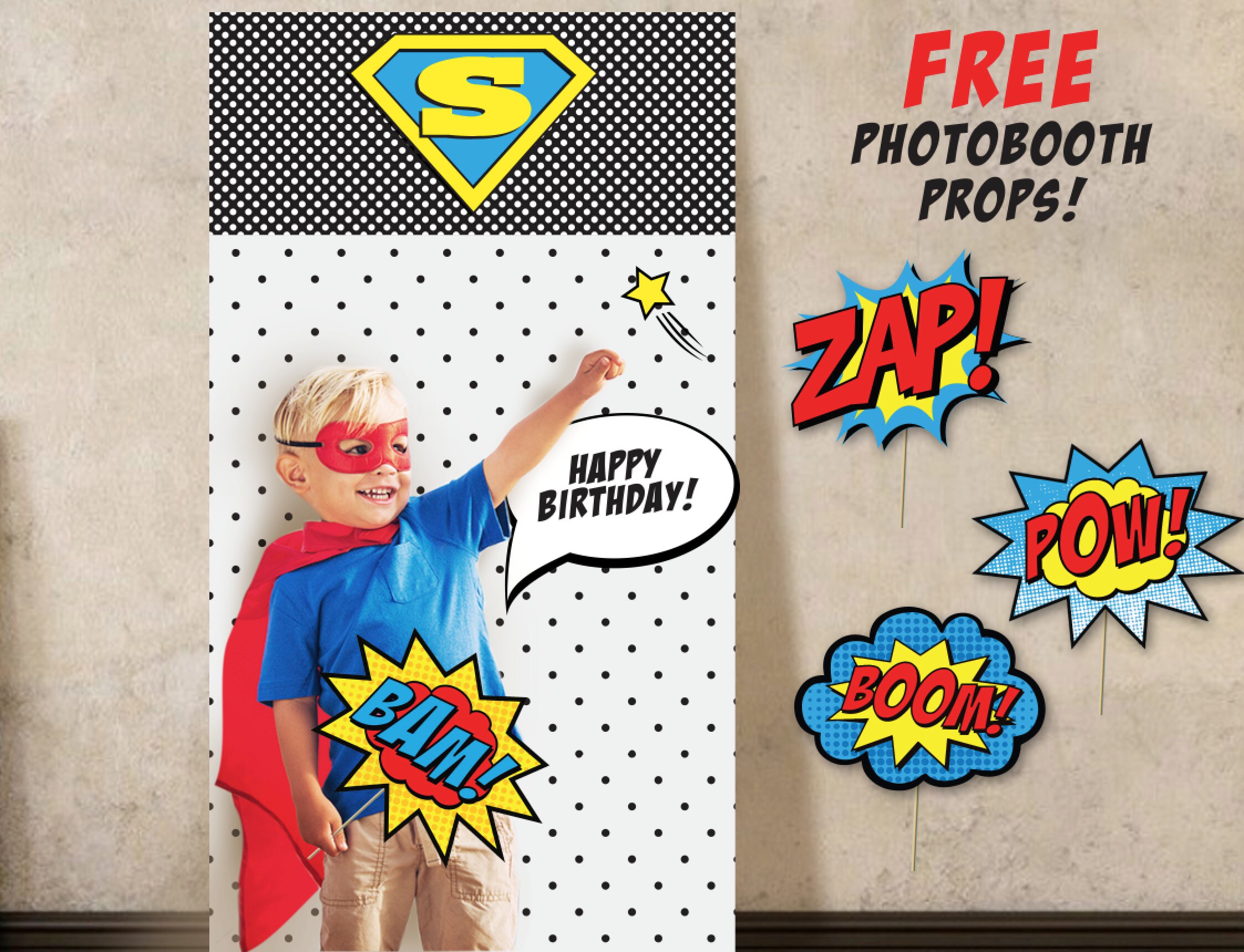 Superhero Photo Booth Sign