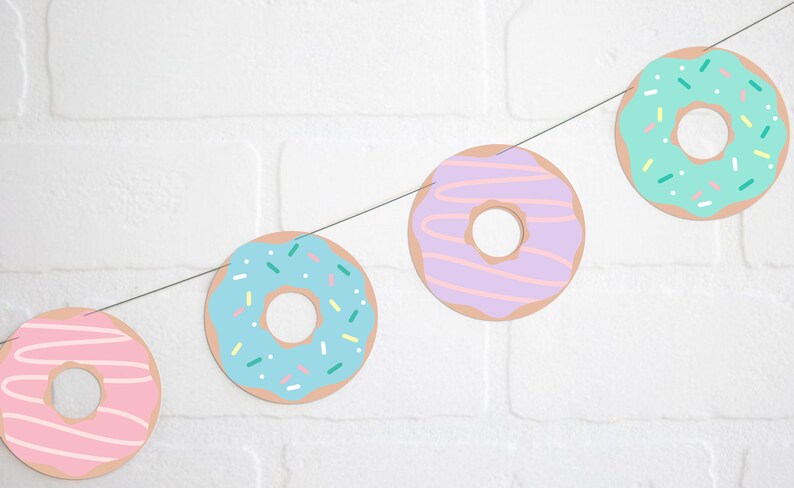 INSTANT DOWNLOAD Donut Banner Donut Garland Donut | Etsy