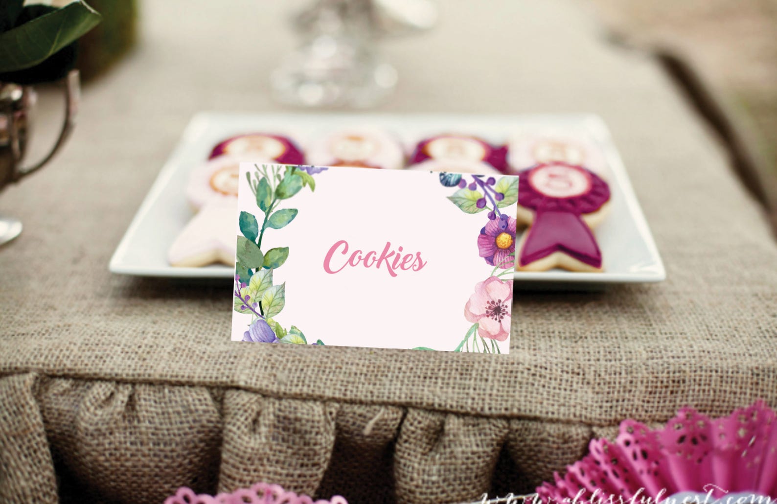 PRINTABLE Party Food Labels Horse Party Labels Floral Food Labels - Etsy