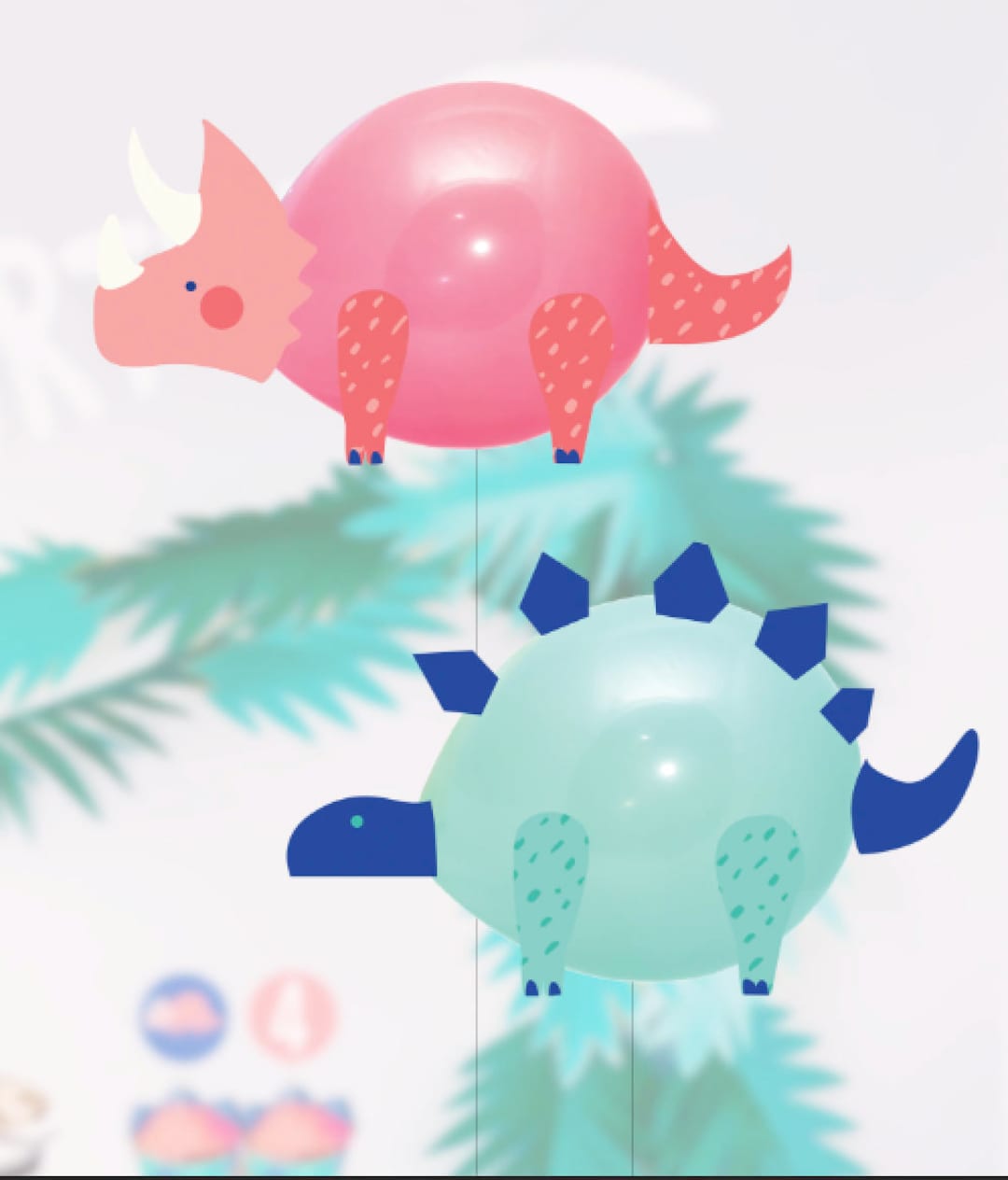 PRINTABLE Dinosaur Balloons Dinosaur Party Decorations Dinosaur Party ...