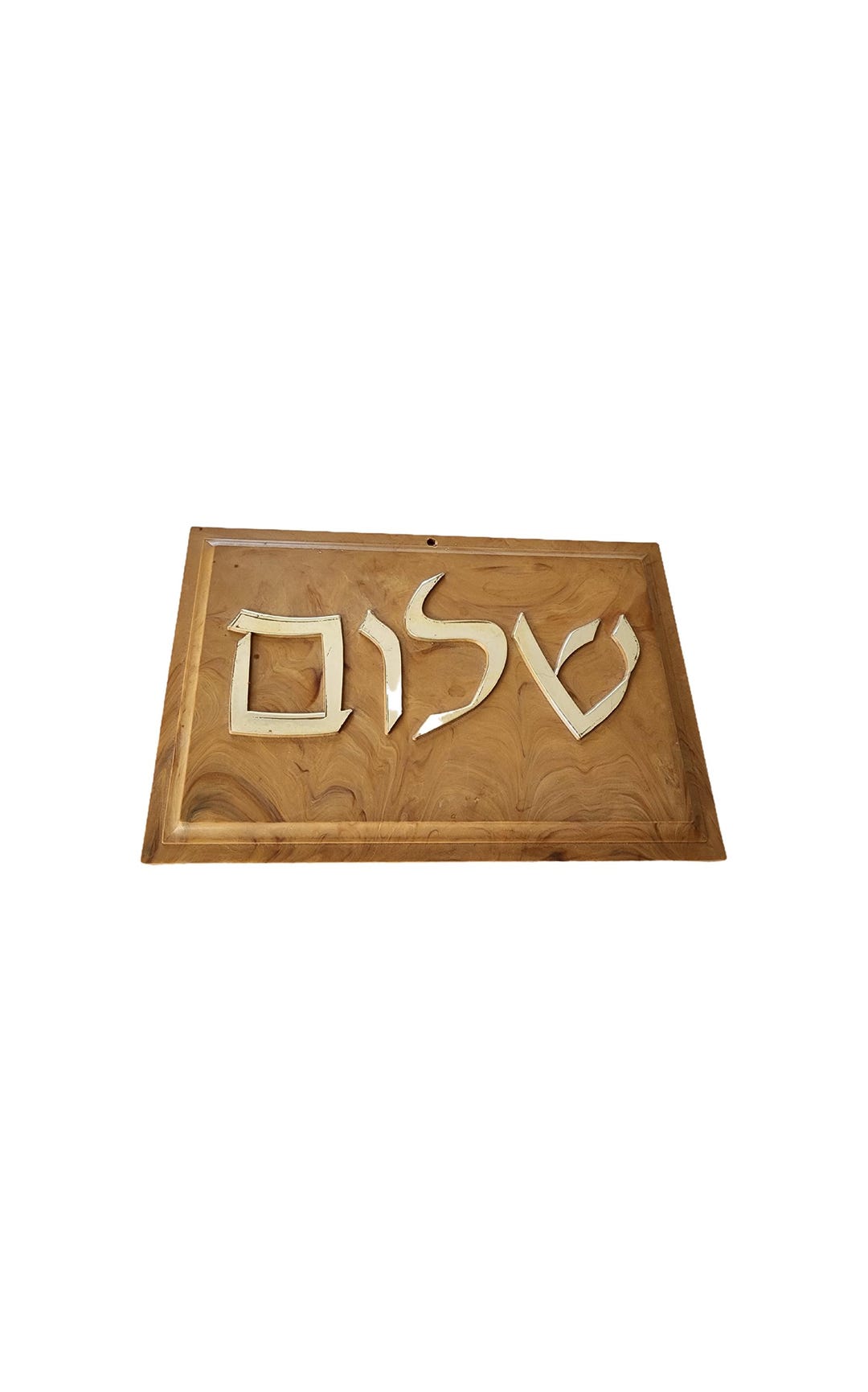Shalom Plaque, Plastic With Gold Lettering, on Back Says, General ...