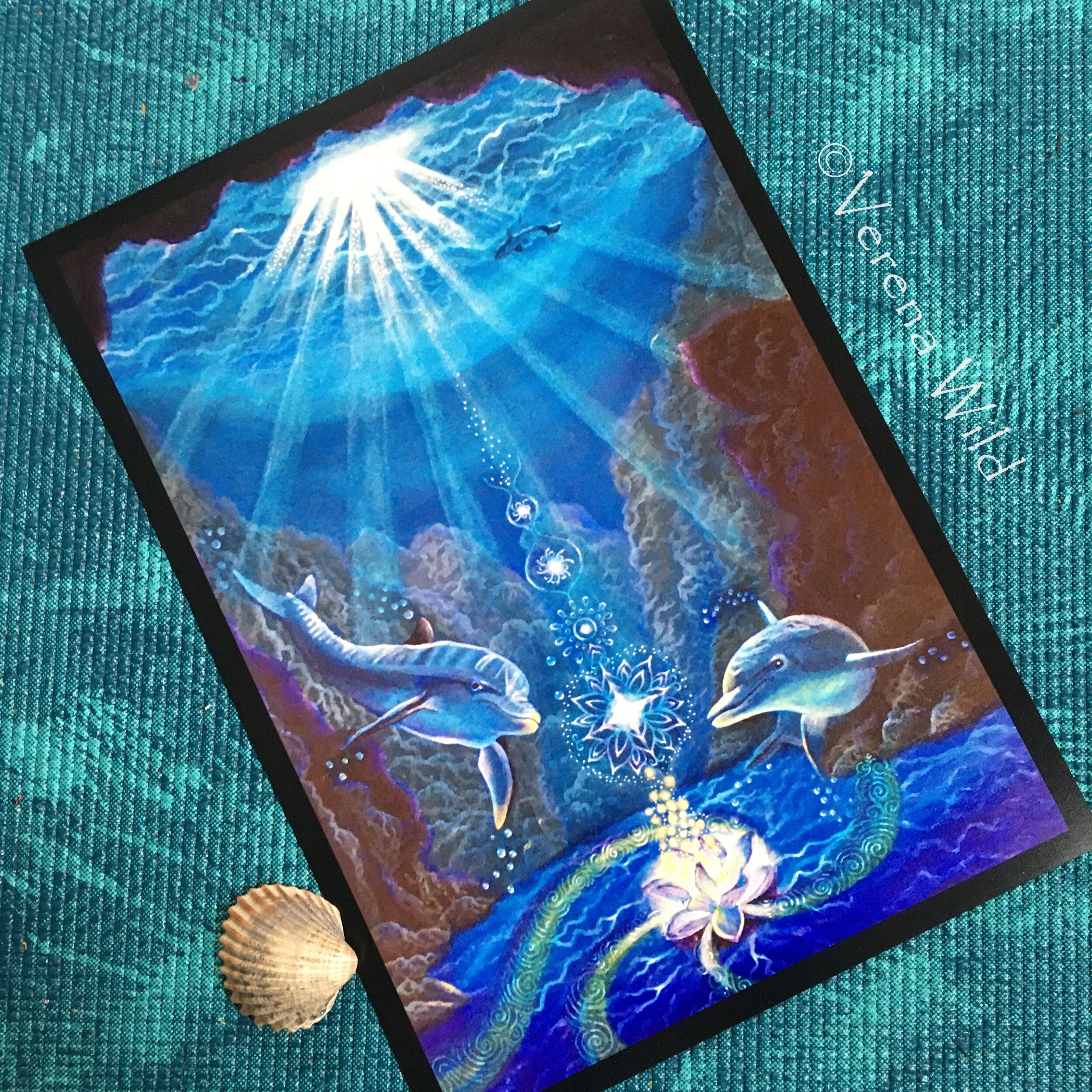 Magic Dolphin Paper Print - Etsy