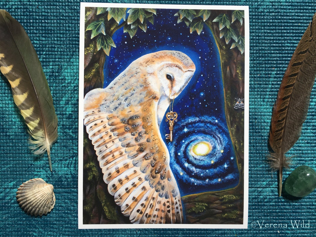 Magic Barn Owl Art Print - Etsy