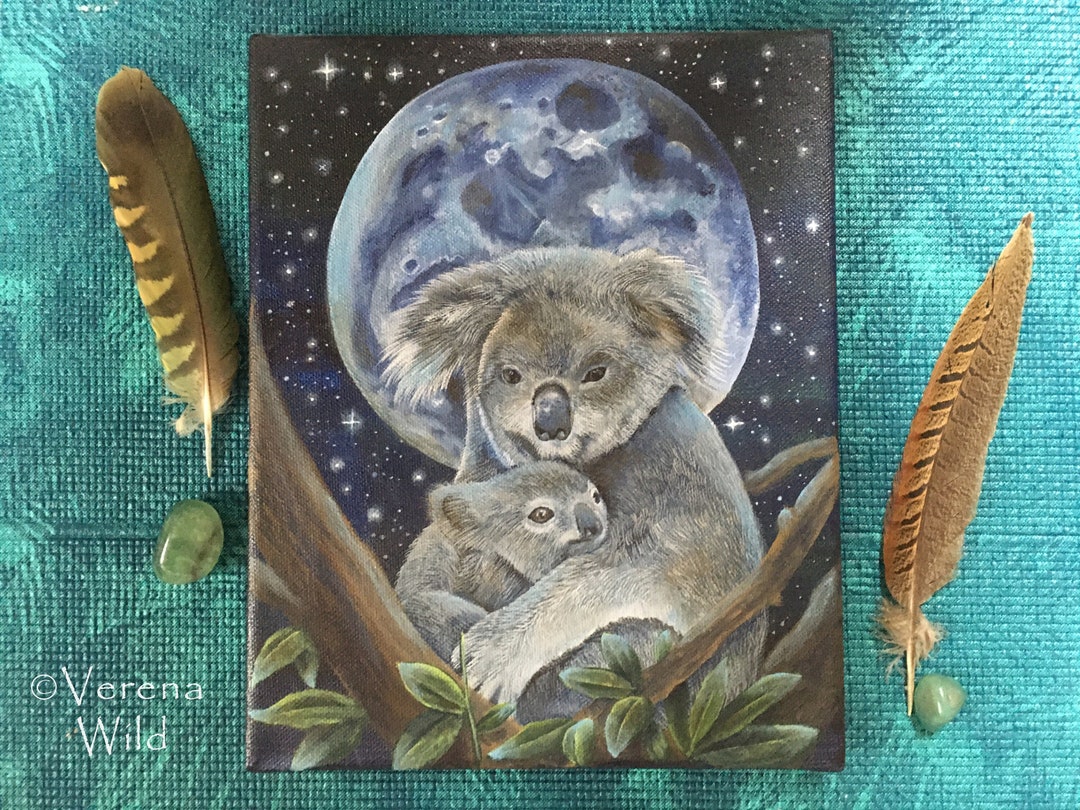 Koala Acrylic Painting on Canvas - Etsy