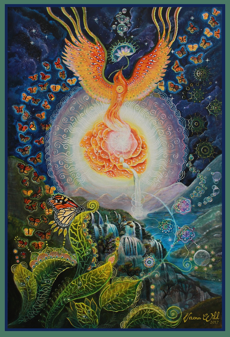 Rising Phoenix A4 Print - Etsy