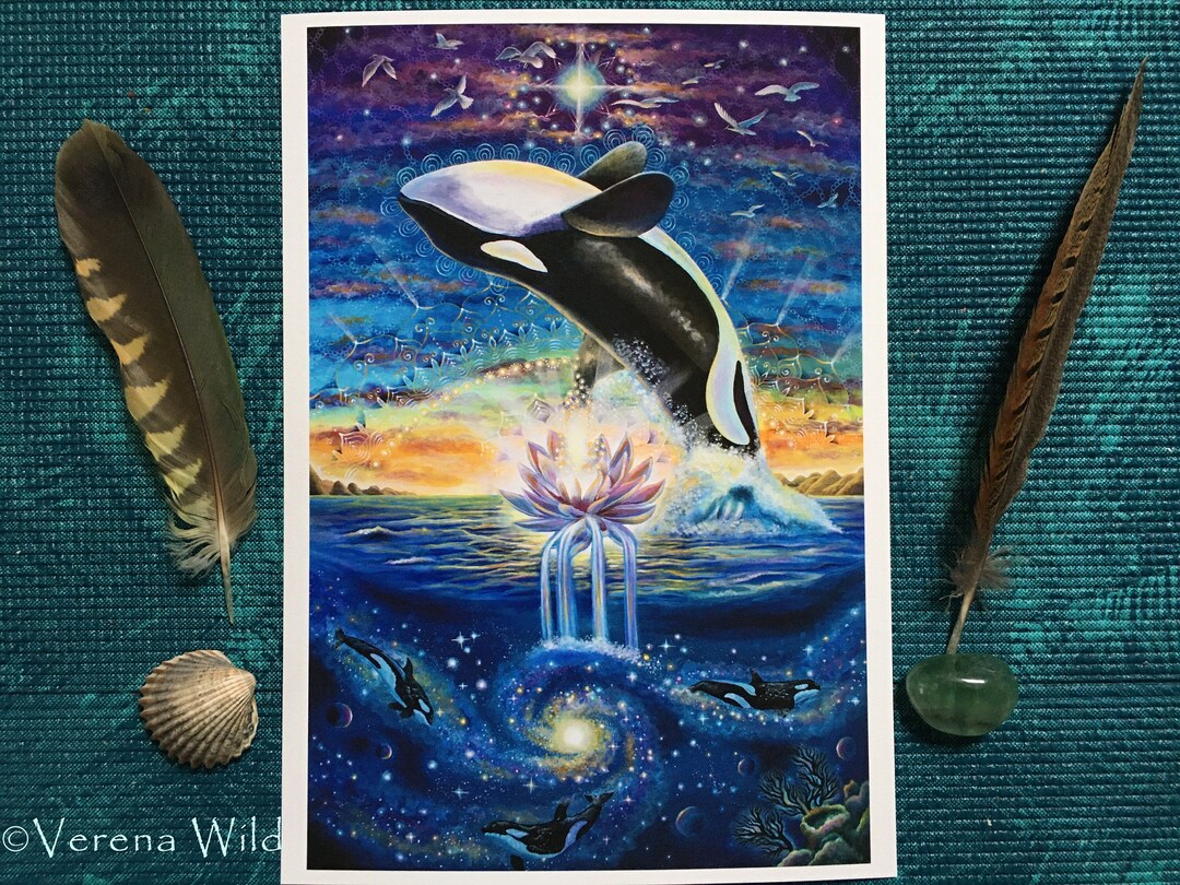 Magic Orca A4 Paper Print - Etsy