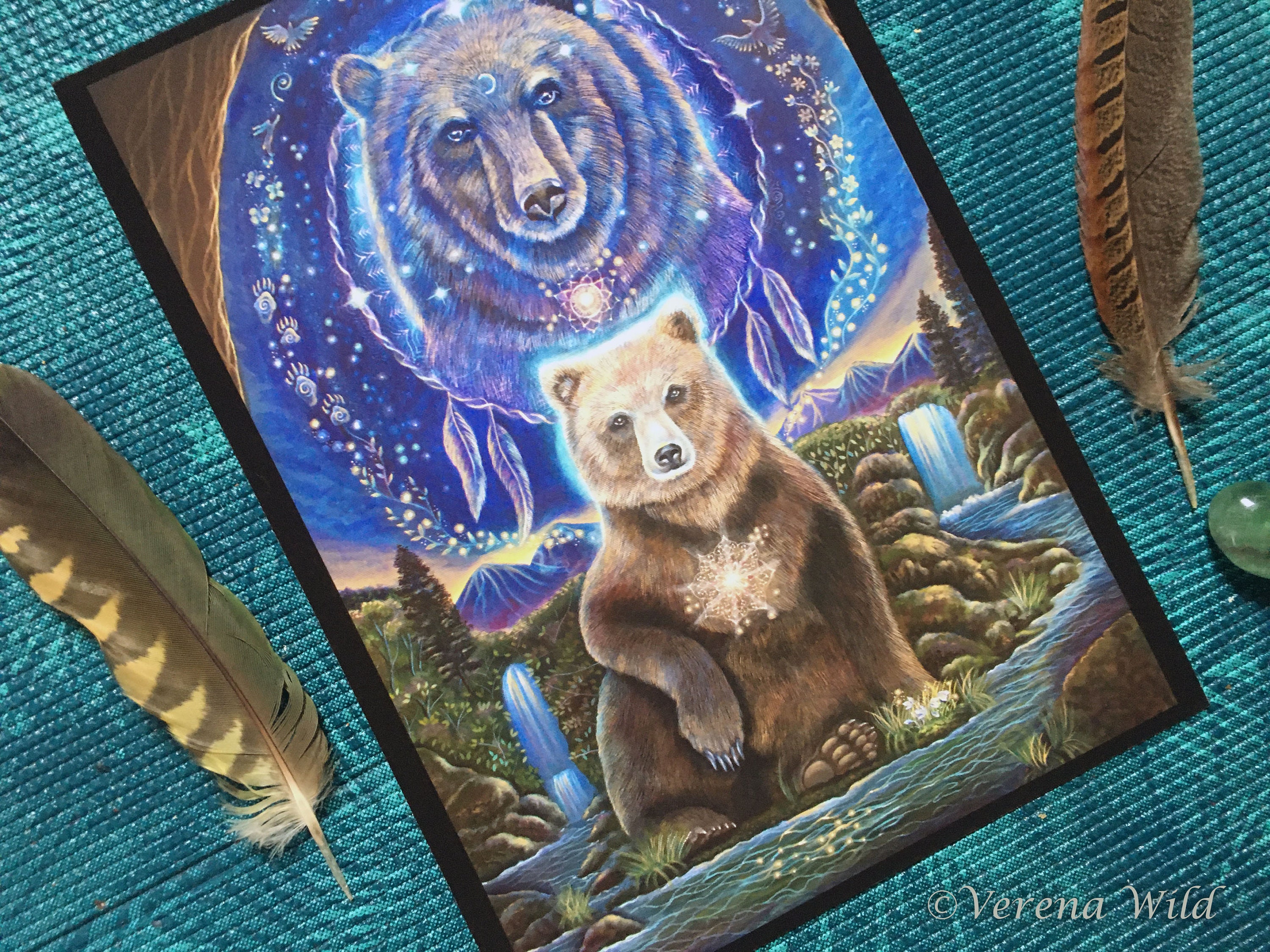 A4 Spirit Animal Bear Art Print - Etsy