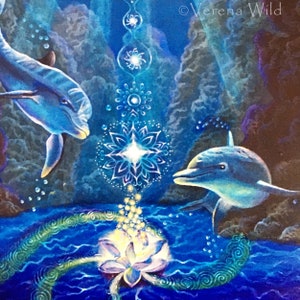 Magic Dolphin Paper Print - Etsy