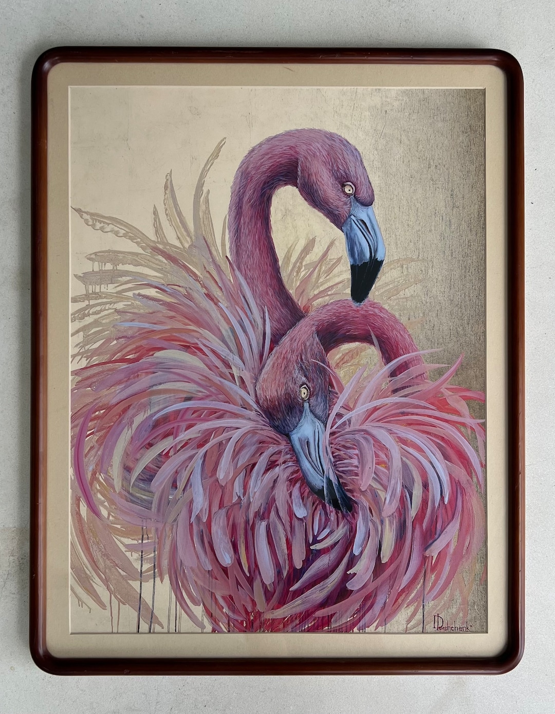 Tropical Wall Art Flamingo Fine Print Living Room Wallart Rose Wedding ...
