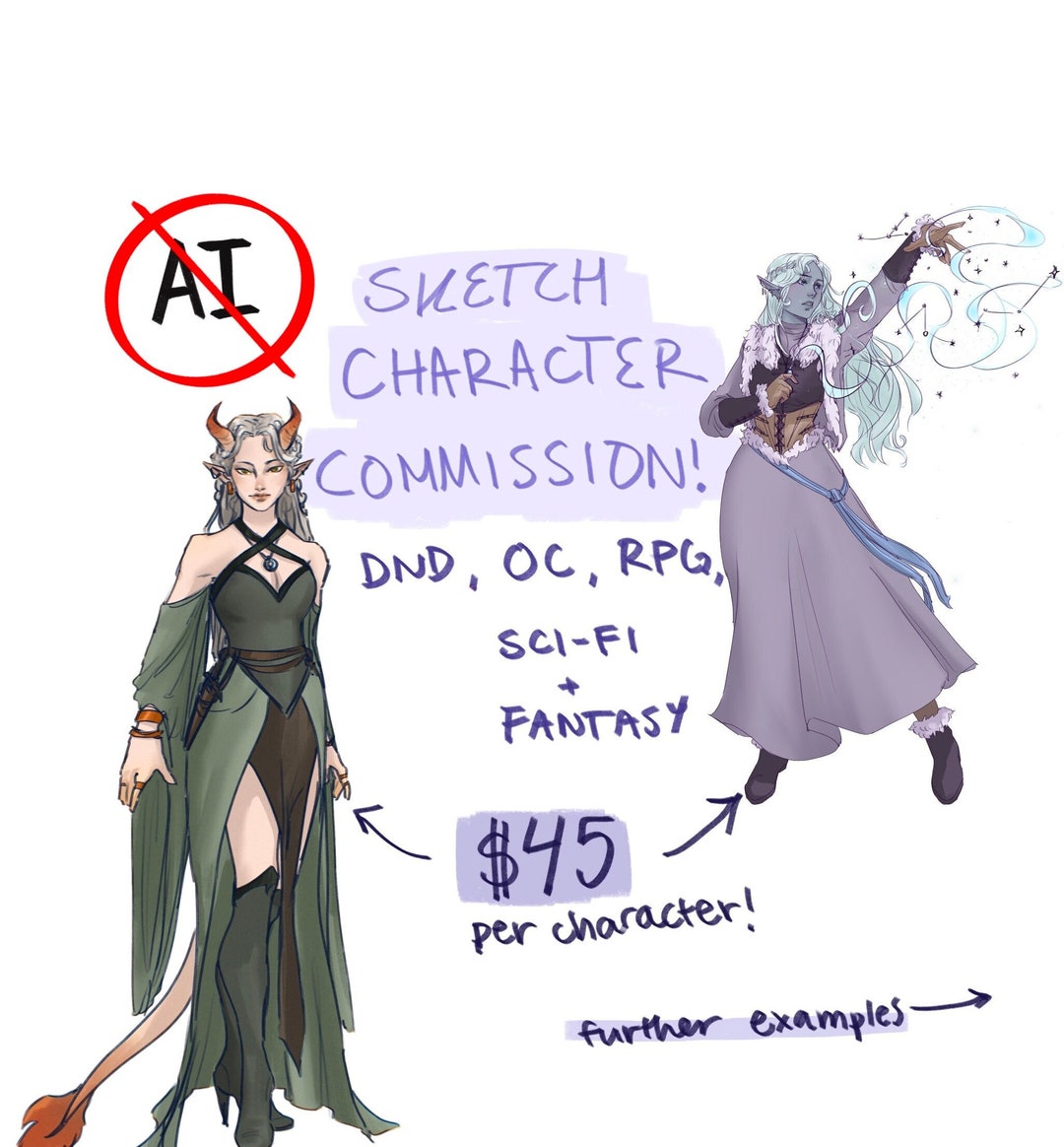 DND OC Character Commission Fantasy, RPG, Sci-fi, Dungeons and Dragons ...