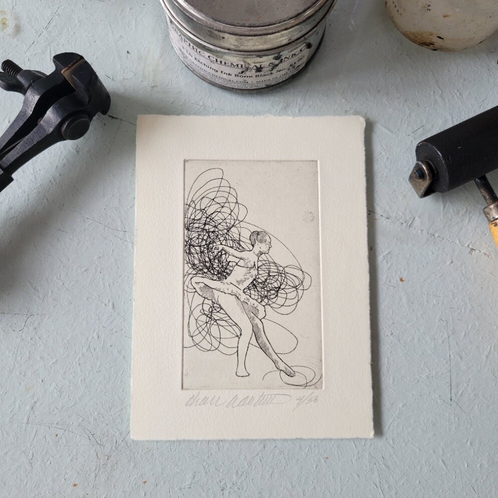 Ballerina IV Original Limited Edition Etching by Alan Larkin - Etsy