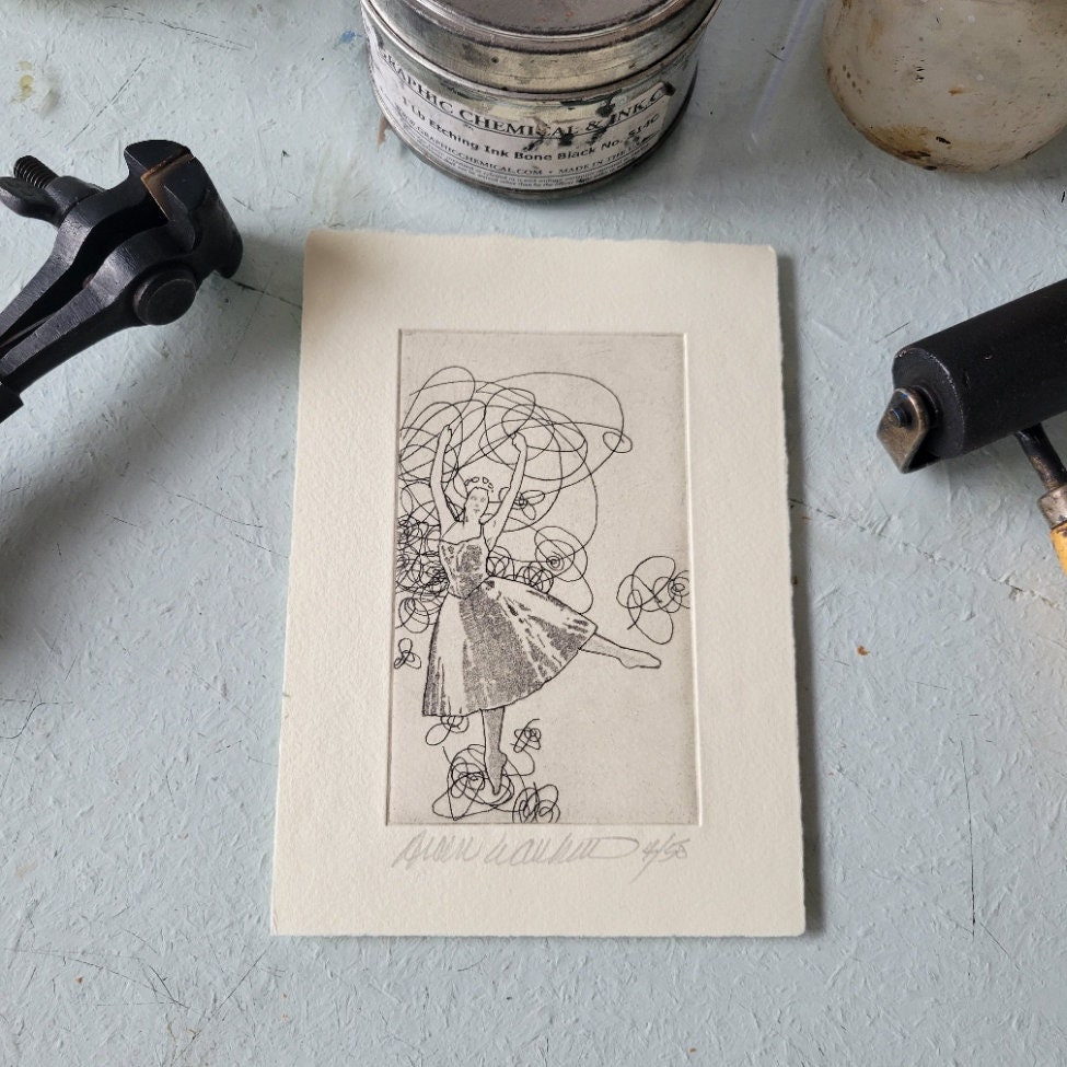 Ballerina III Original Limited Edition Etching by Alan Larkin - Etsy