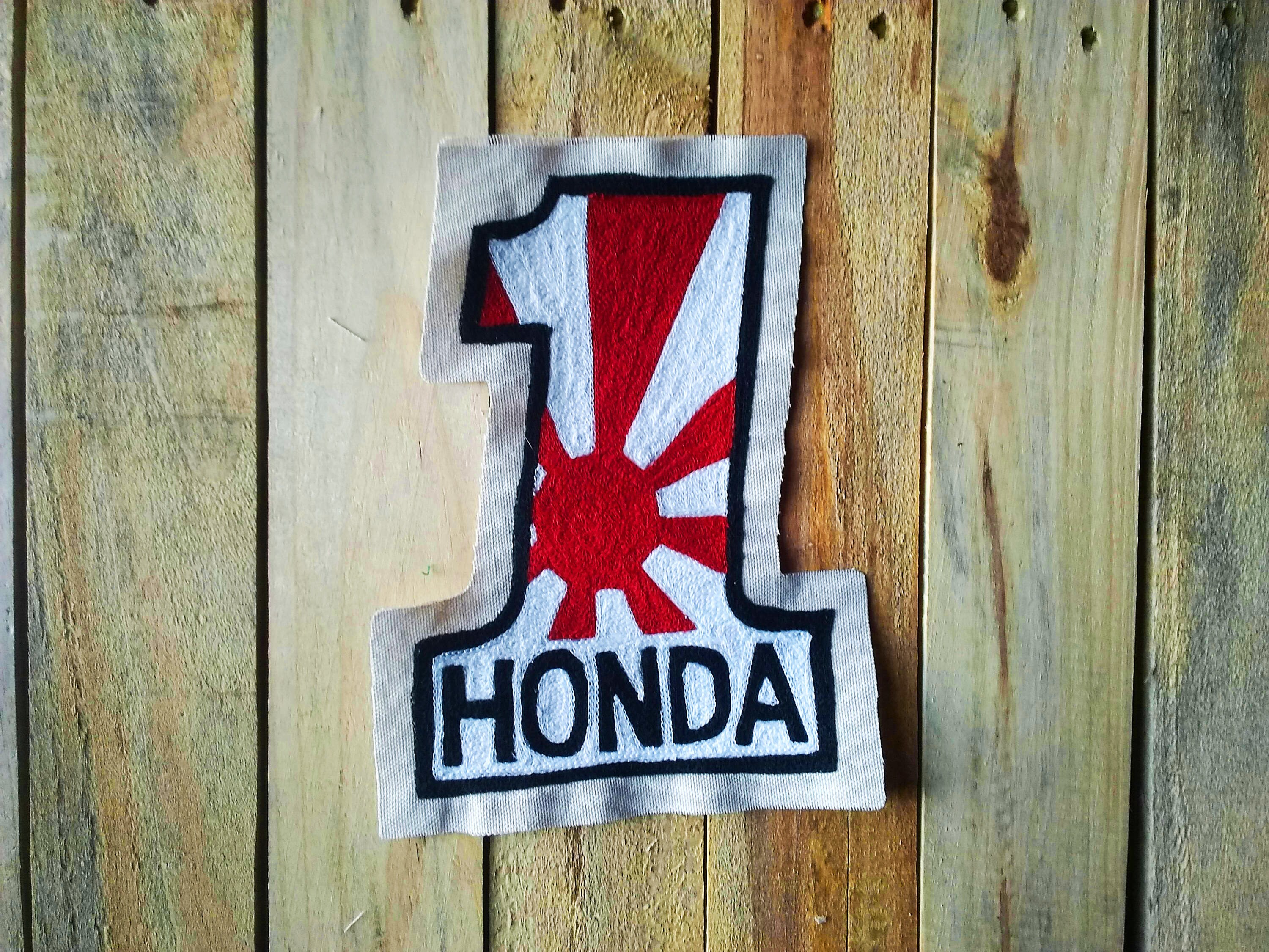Honda Number 1 Chainstitched Canvas Patch - Etsy