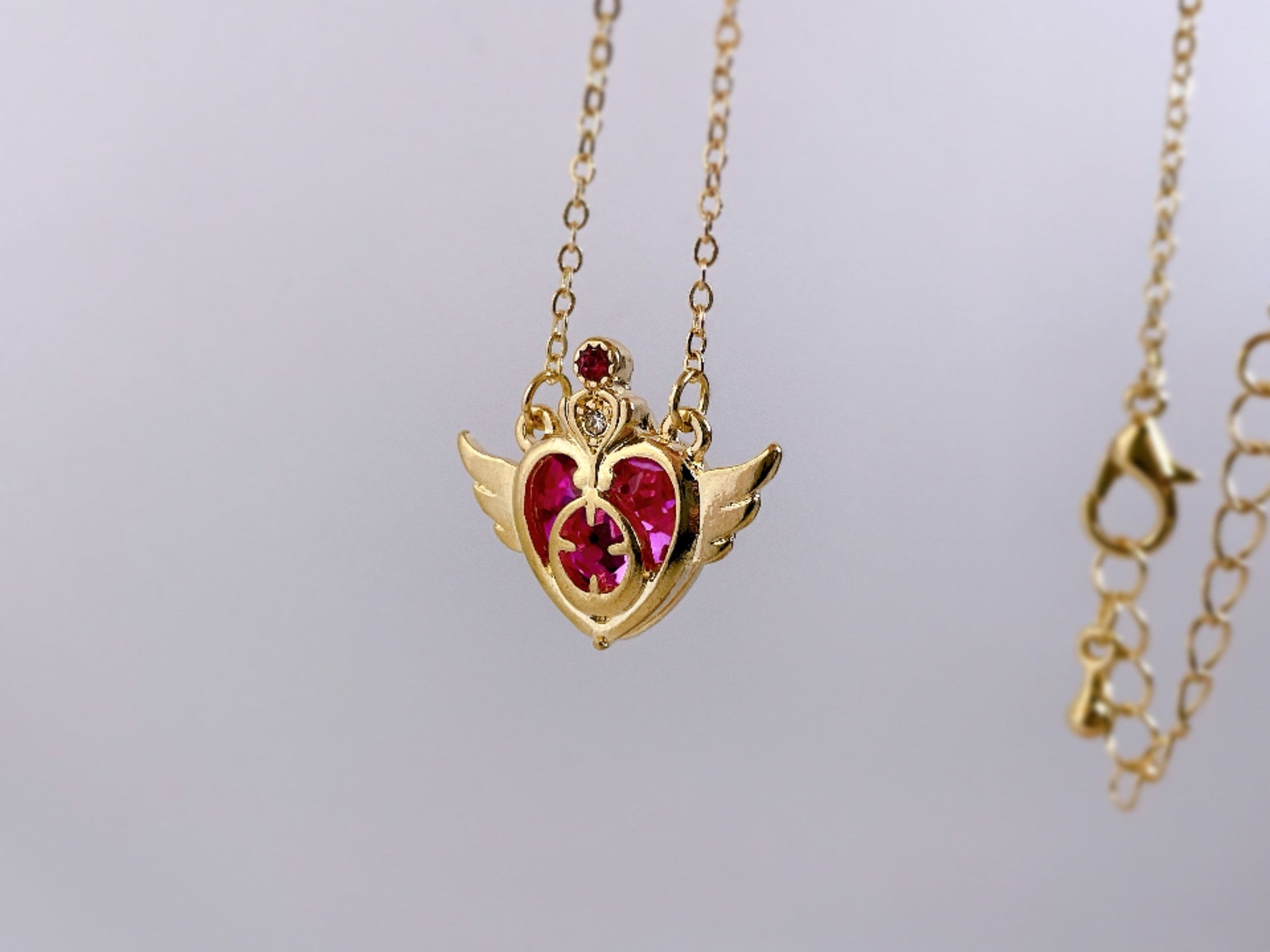 Heart Locket With Wings Sailormoon Earrings Cute Anime | Etsy