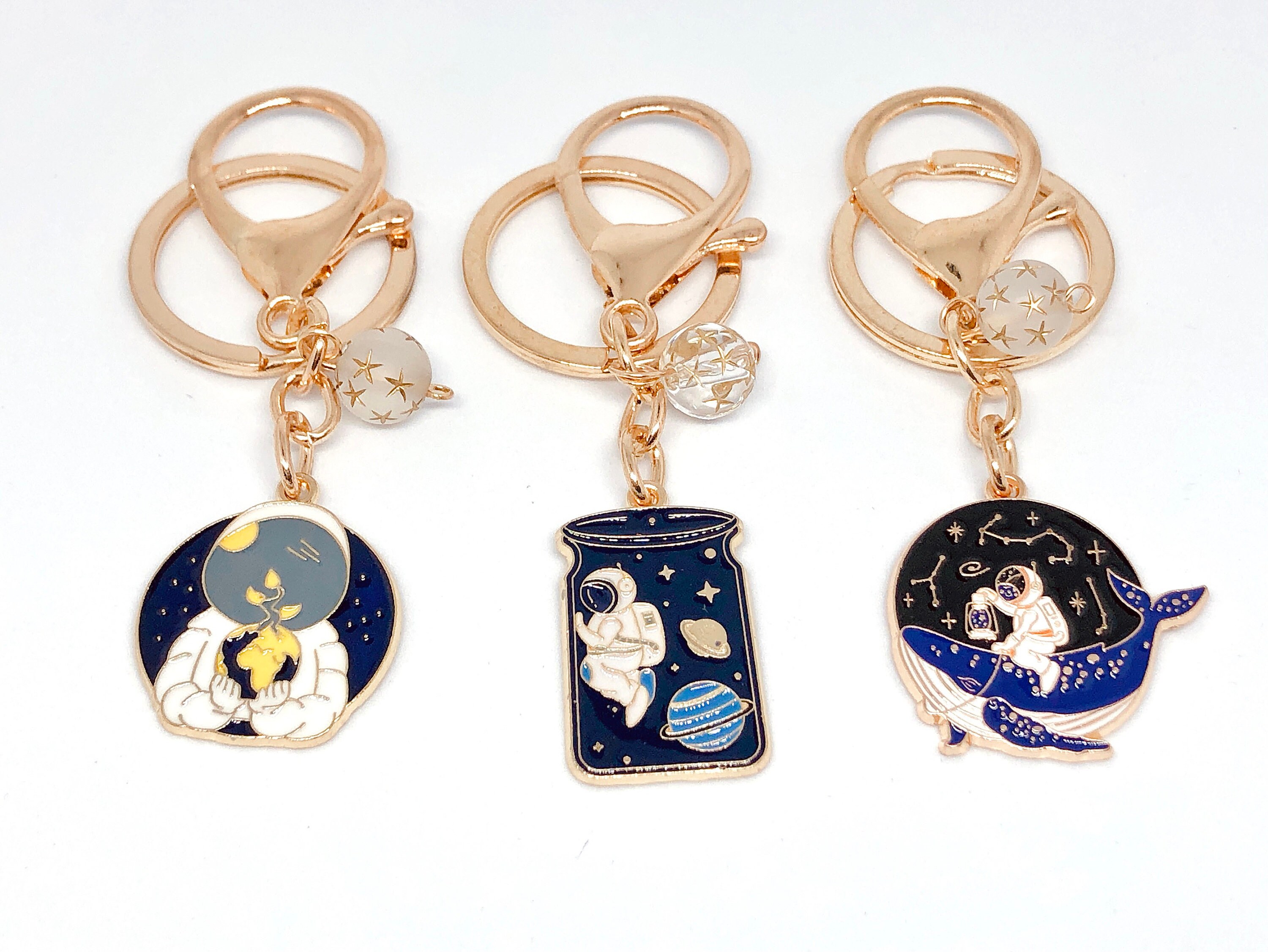 Space theme keychain galaxy nasa spaceship astronaut planet | Etsy