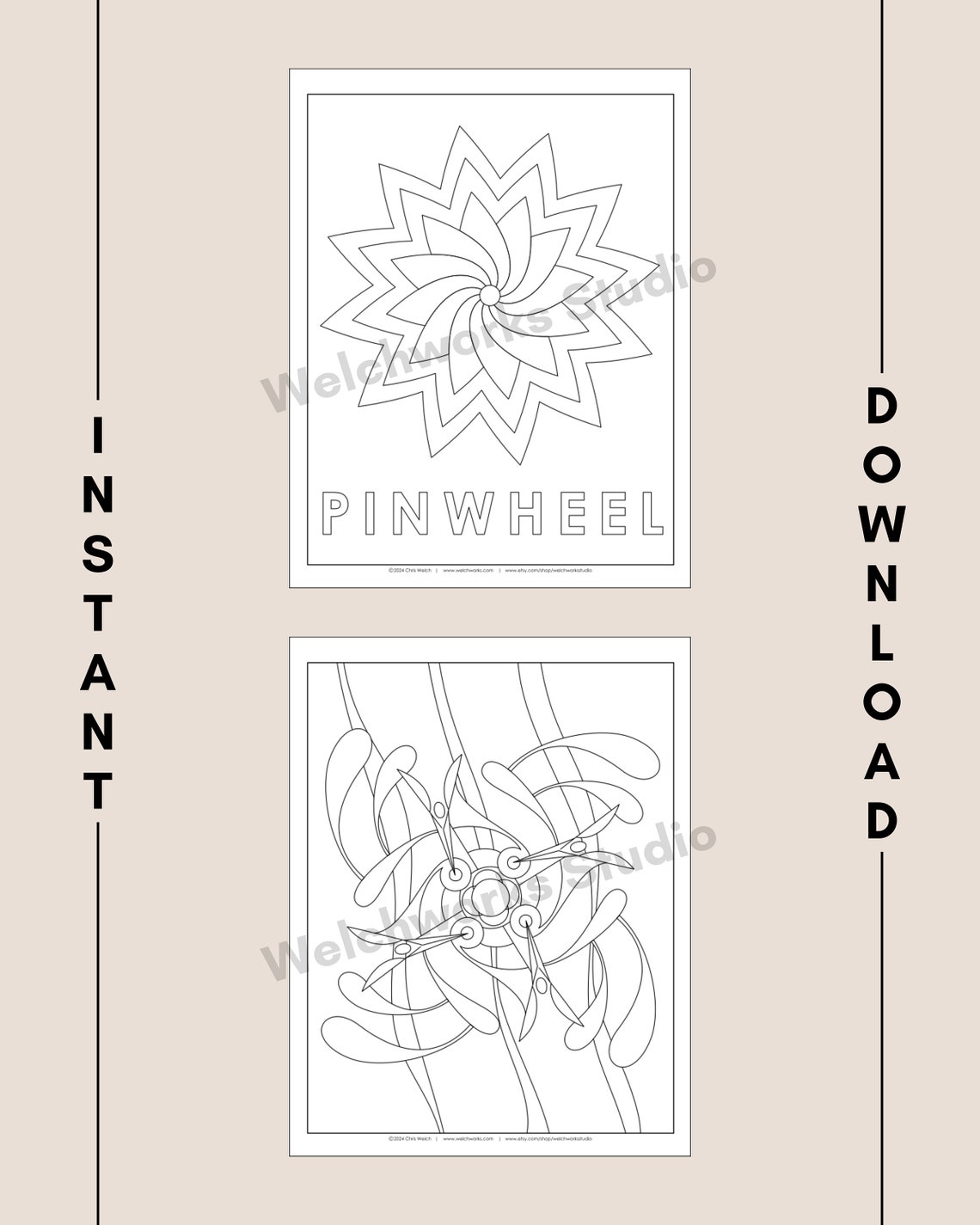 Geometric Coloring Page Printable Coloring for Adult Coloring Download ...
