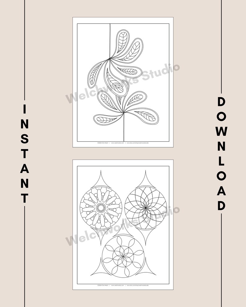 Geometric Coloring Page Printable Coloring for Adult Coloring Download ...