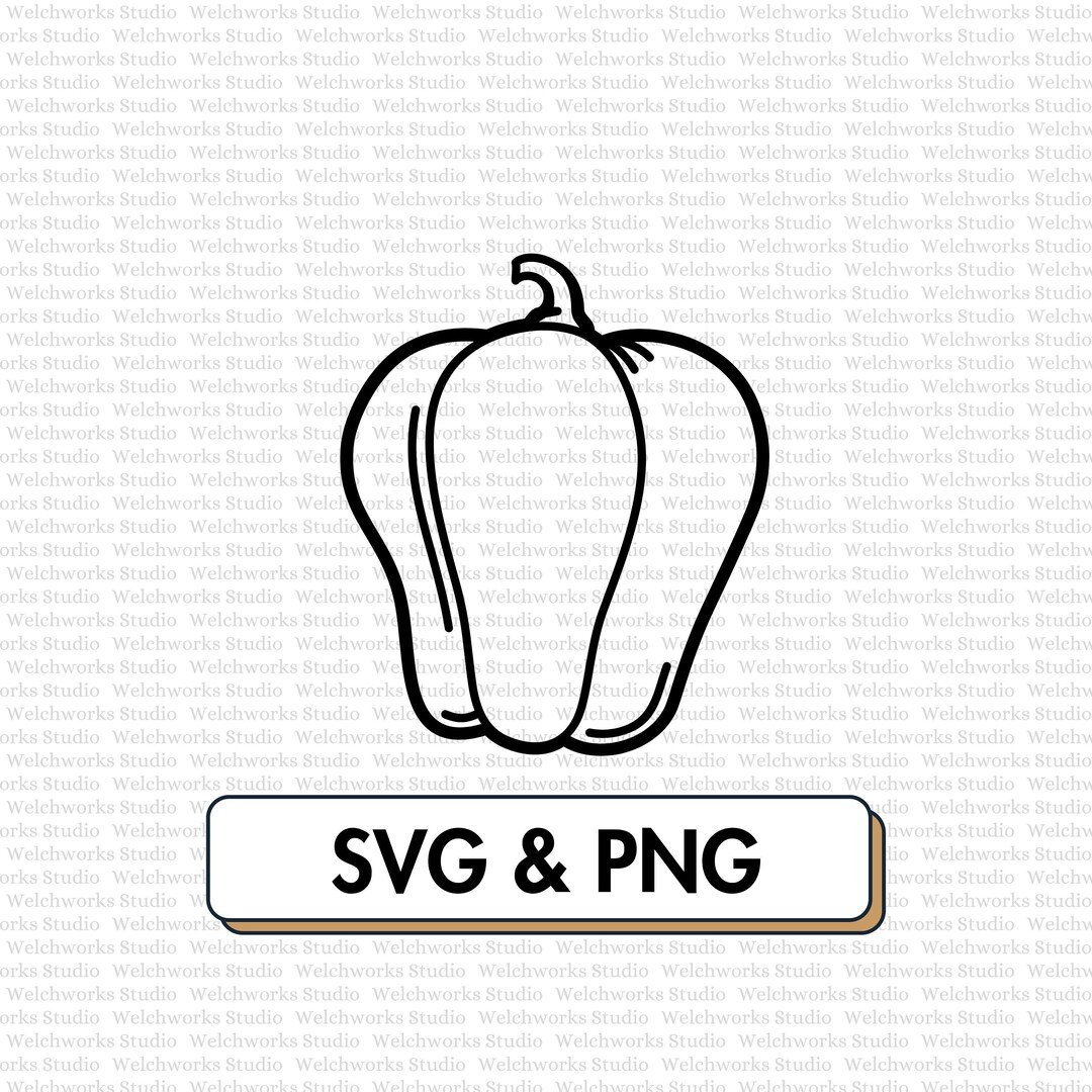 Bell Pepper Svg Pepper Png Garden Sign Instant Download Vegetable Cut ...