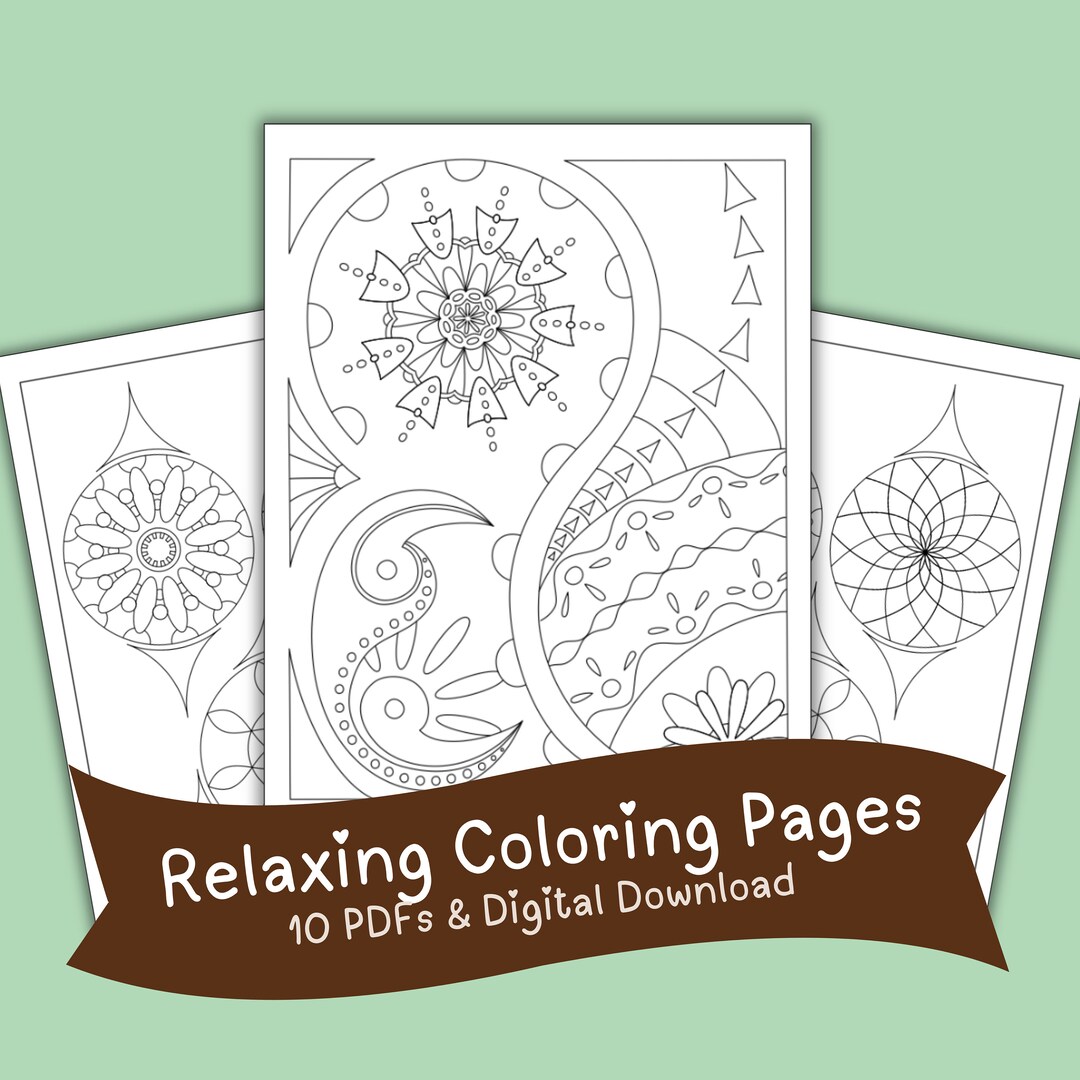 Mental Health Coloring Page Anxiety Relief Printable Calming Coloring ...