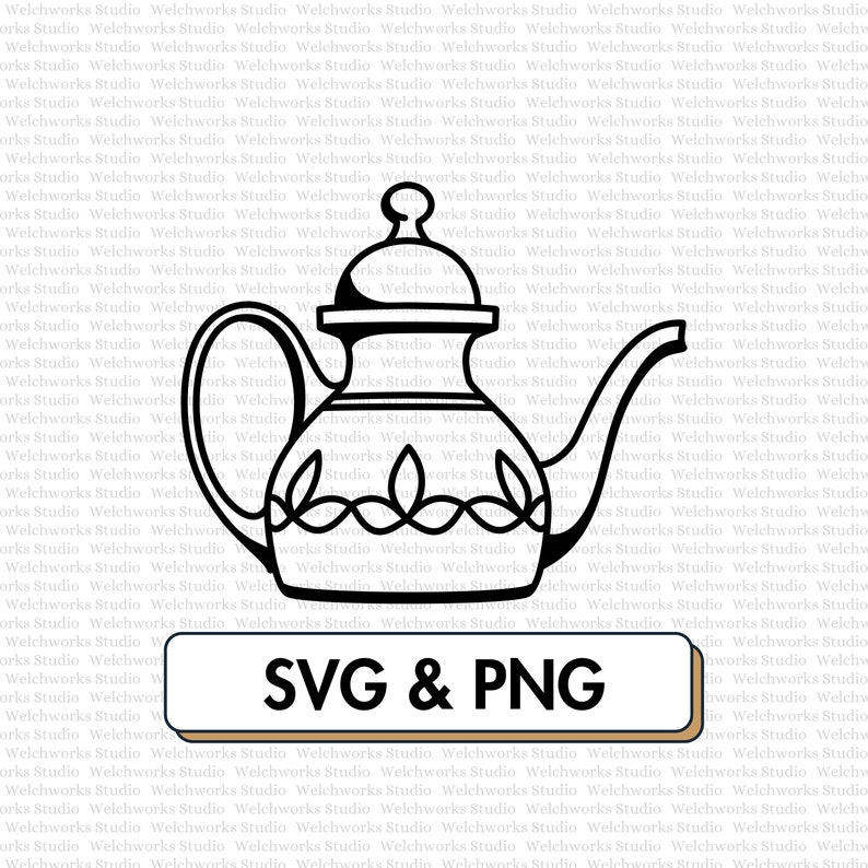 Tea Svg Teapot Design Tea Party Coloring Page Teapot Cut File Vintage ...