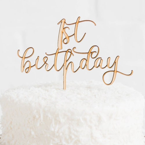 1st Birthday Cake Topper // Happy Birthday Party // Happy - Etsy