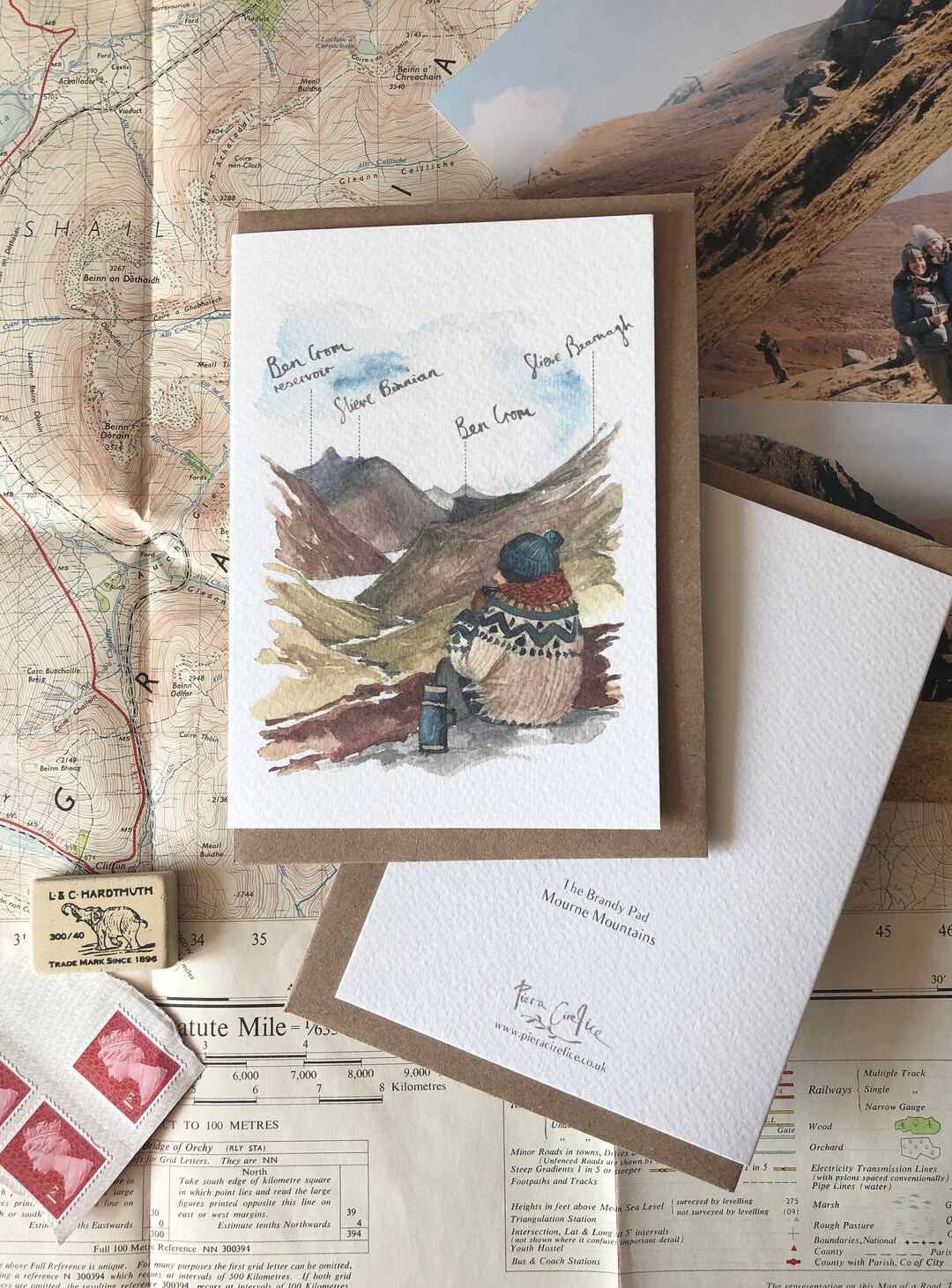 Brandy Pad, Mourne Mountains Greeting Card, Irish Art, Landscape ...