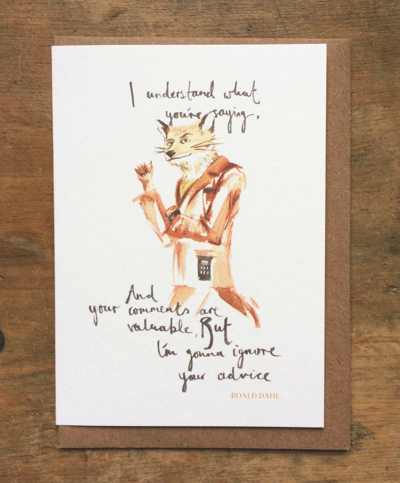 Fantastic Mr. Fox Greeting Card | Etsy