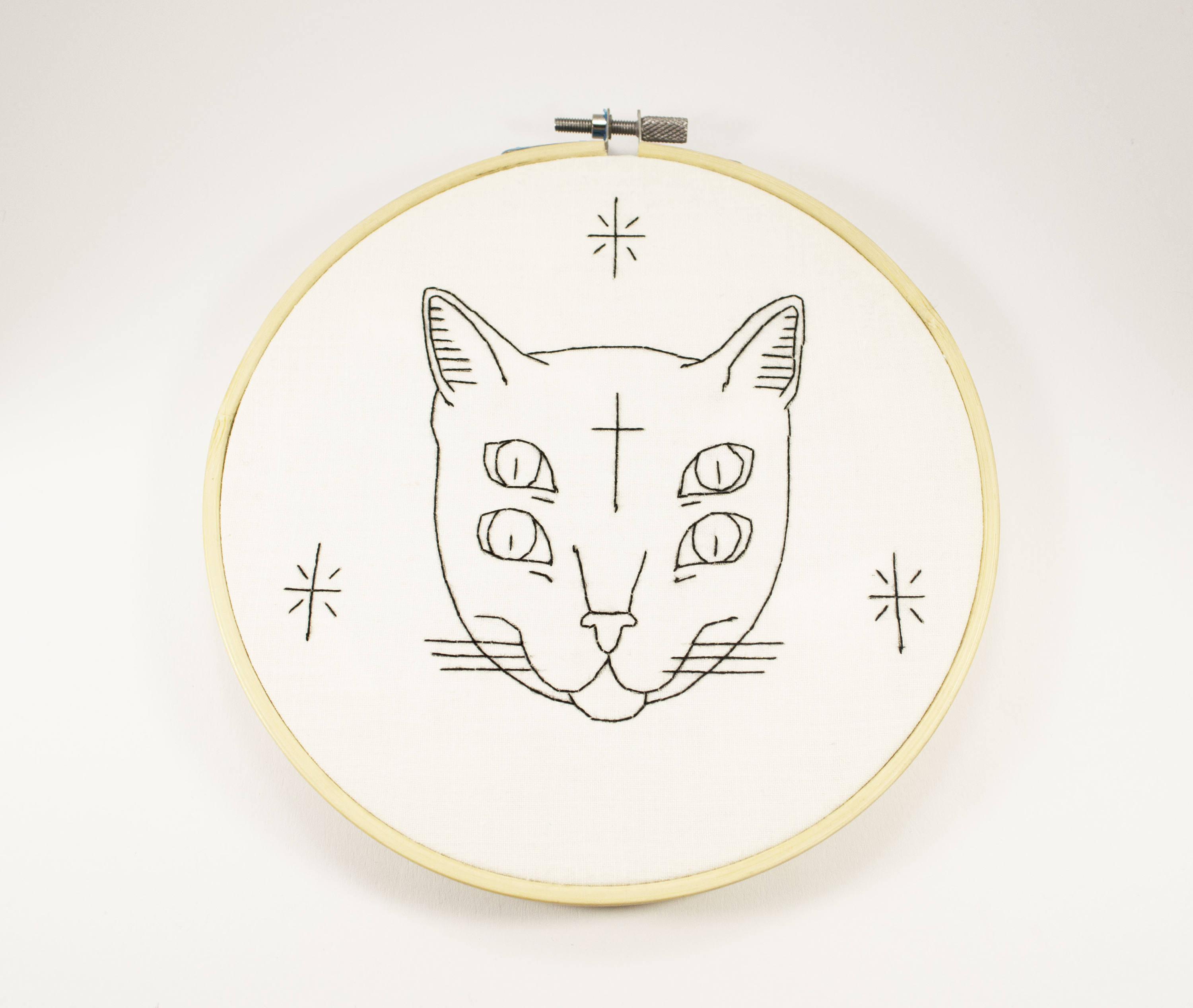 Gothic Cat Embroidery Hoop Art Teen Gifts Tumblr Home Decor - Etsy