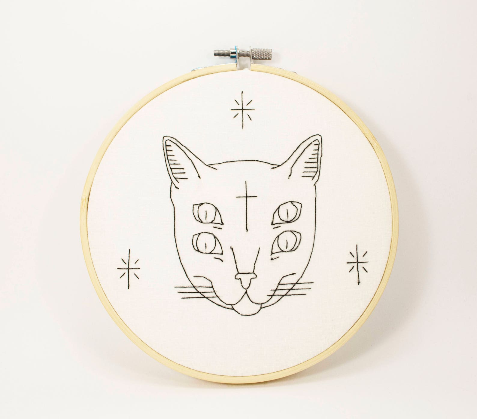 Gothic Cat Embroidery Hoop Art Teen Gifts Tumblr Home Decor - Etsy