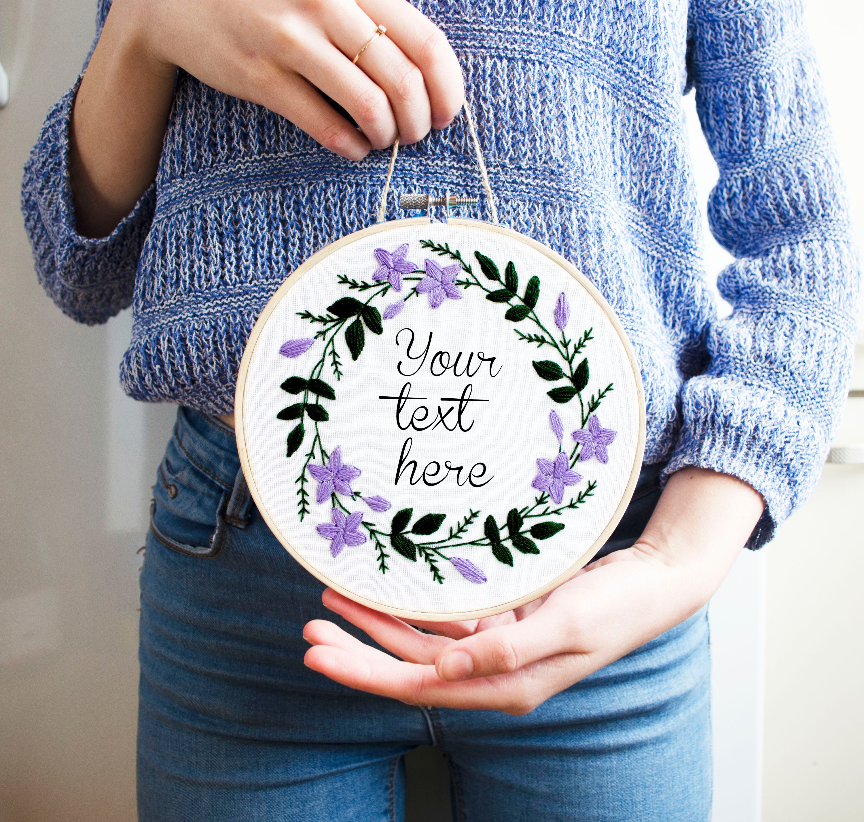 Custom embroidery hoop art Personalized Hand embroidered | Etsy