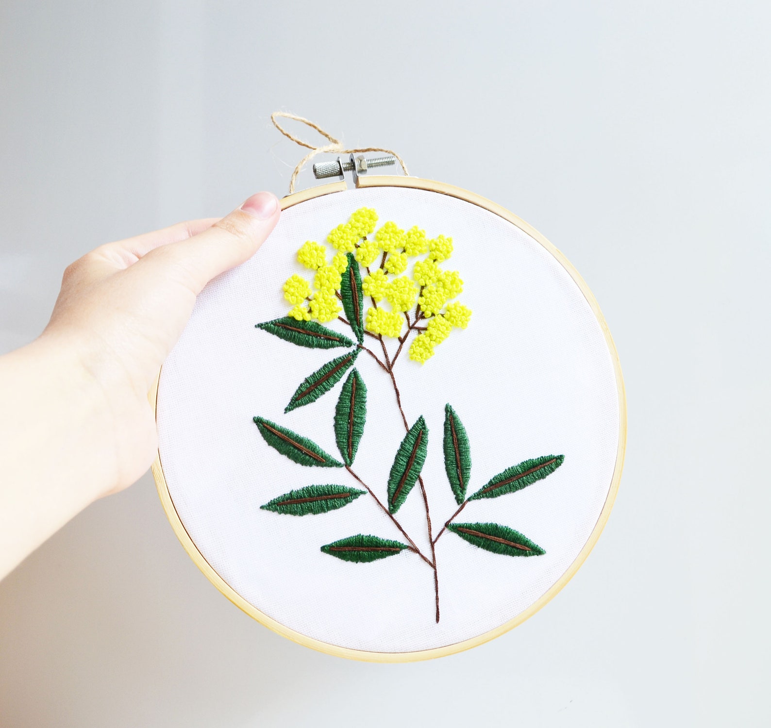 Yellow Flowers Embroidery Hoop Art Floral Hand Embroidered - Etsy