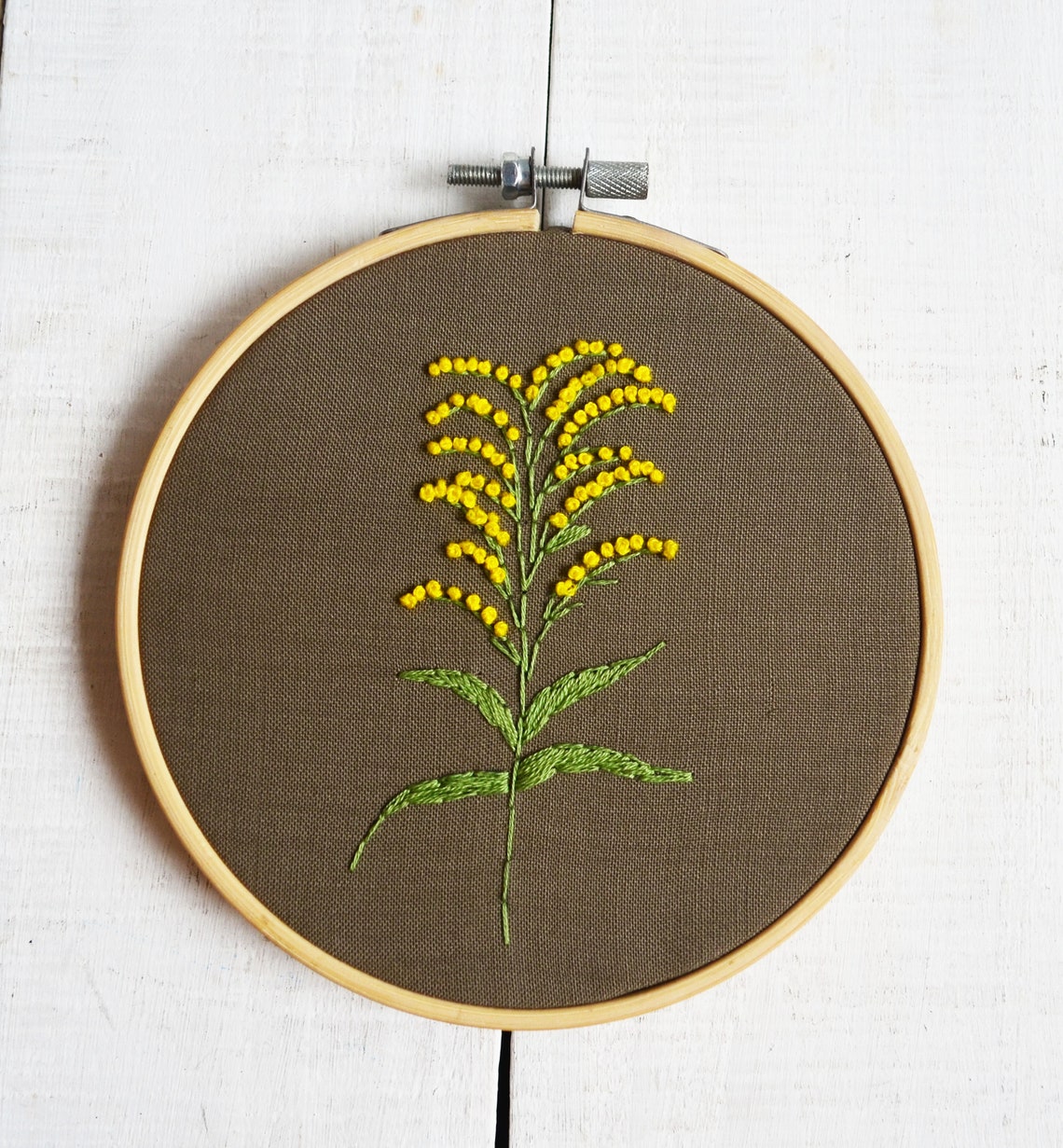 Yellow Flowers Embroidery Hoop Art Floral Hand Stitched Modern - Etsy