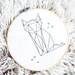 Geometric Fox Wall Art Geometric Animals Embroidery Hoop Art - Etsy