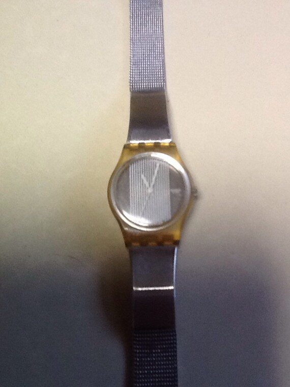 Swatch Watch Irony Aluminum Mesh Band 1997 MIB Rare - Gem