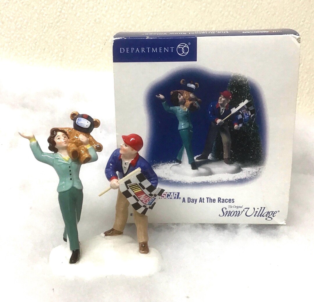 Dept 56 A Day at the Races NASCAR Snow Village MIB - Etsy