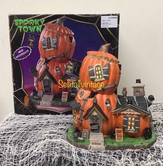 Lemax Spooky Town Squash Shack Lighted Halloween Village MIB - Etsy