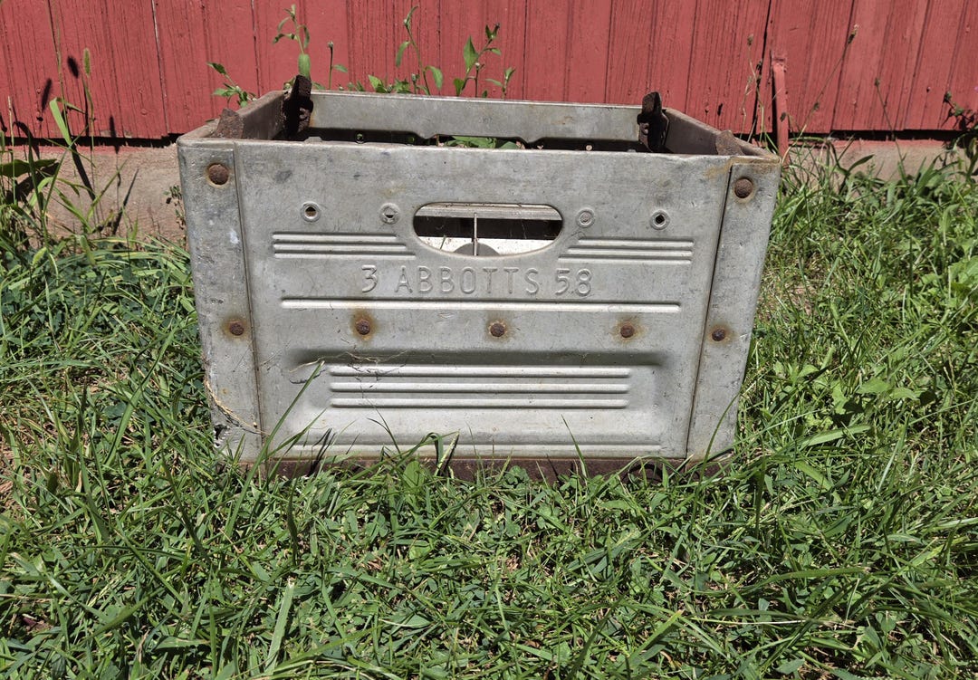 Aluminum Milk Bottle Box Carrier Abbotts Dairy Farm Philidelphia PA ...