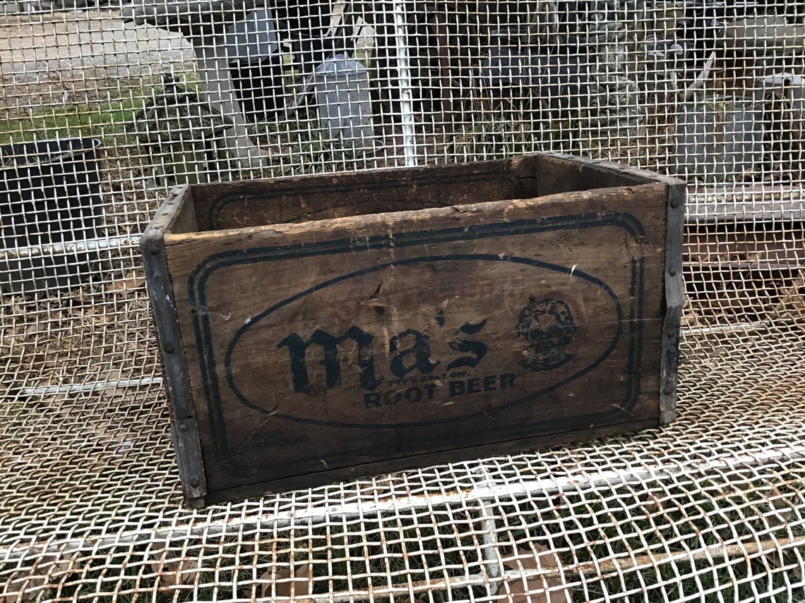 Ma's Root Beer Box 1941 Antique Wood Soda Crate - Etsy