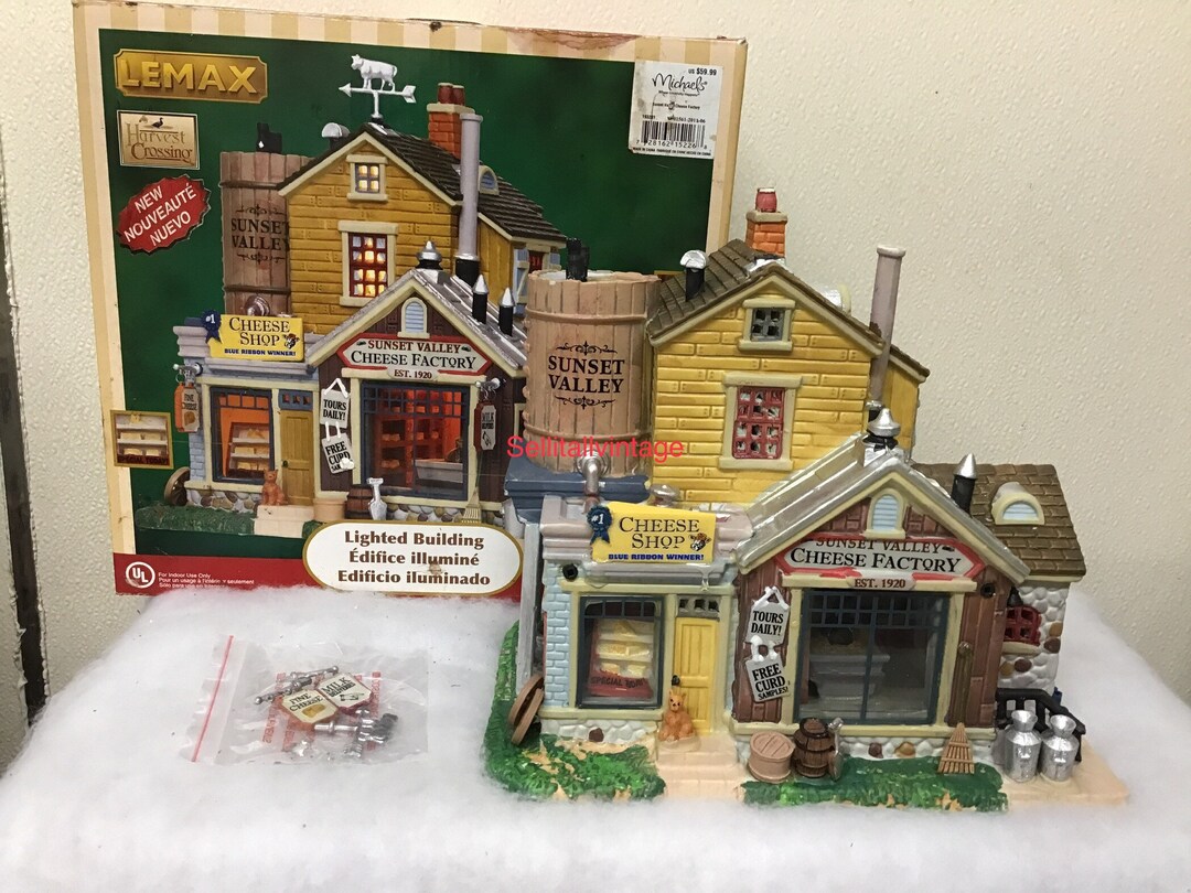 Lemax Sunset Valley Cheese Factory Harvest Crossing Lighted Christmas ...