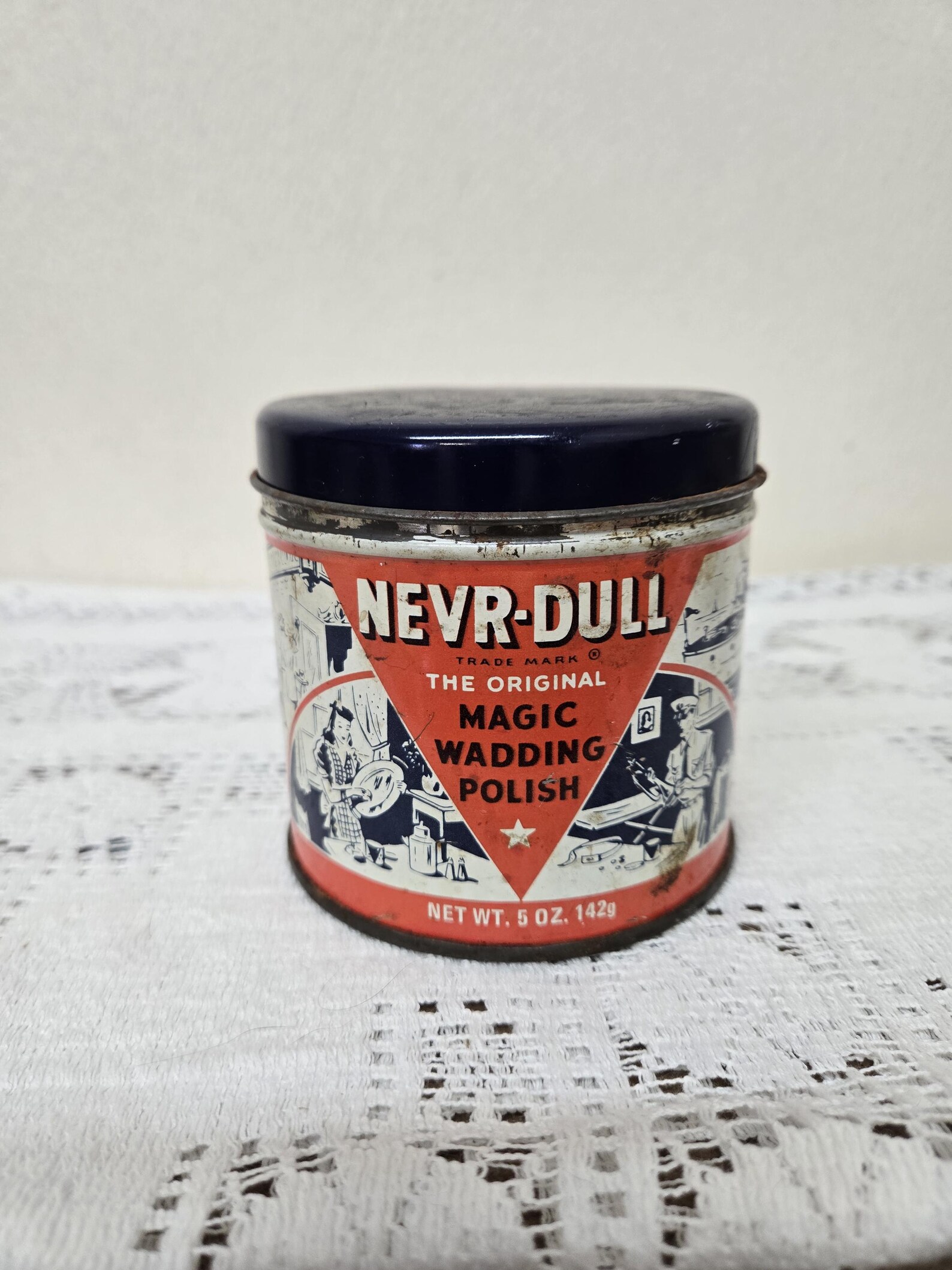 Antique Tin Nevr-dull Magic Wadding Polish Can 1941 General Store - Etsy