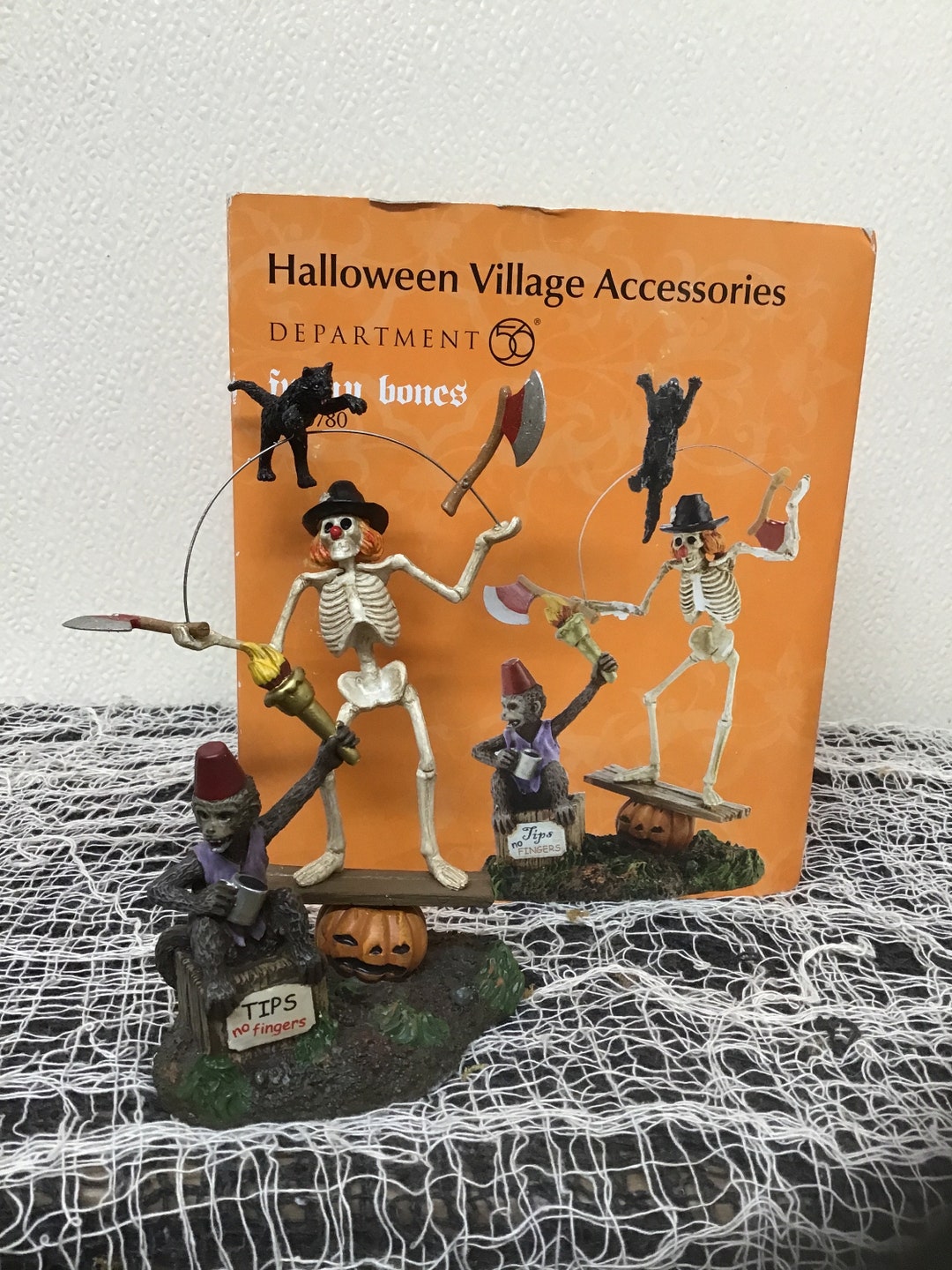 Dept 56 Funny Bones Skeleton Juggling Halloween Snow Village Accessory ...
