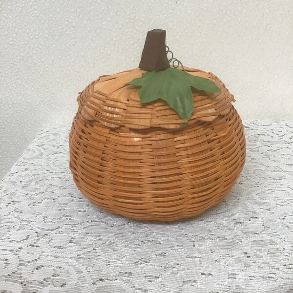 Wicker Pumpkin Basket - Etsy