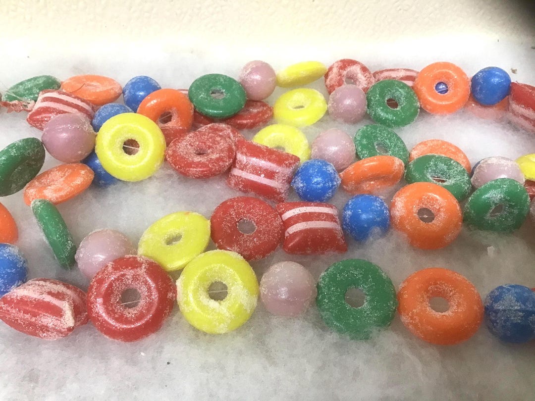 Sugared Candy Garland Plastic Blow Mold Christmas Decor Two 8’ Strands ...