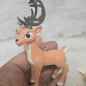 Rudolph Reindeer Ornaments Clarice Donner Playing Mantis Lot of 5 - Etsy