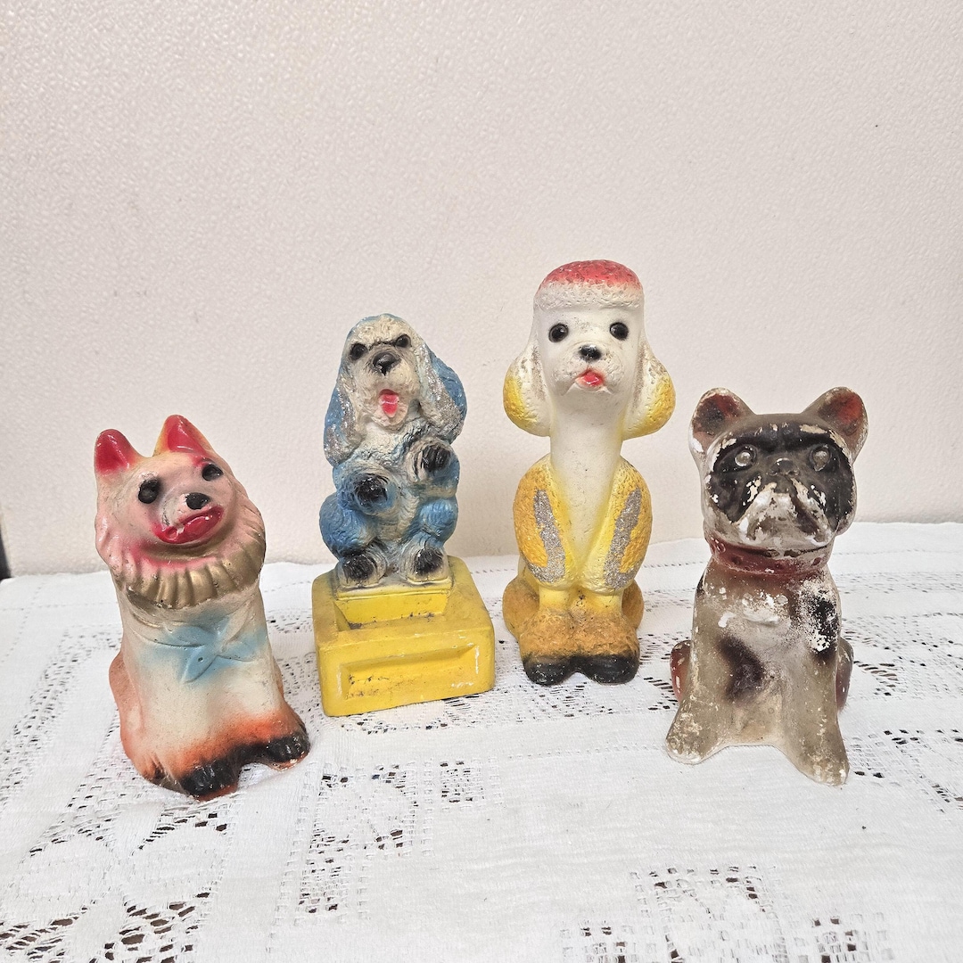 Vintage Carnival Prize Chalkware Dogs Choice Amusement Park Memorbilia ...