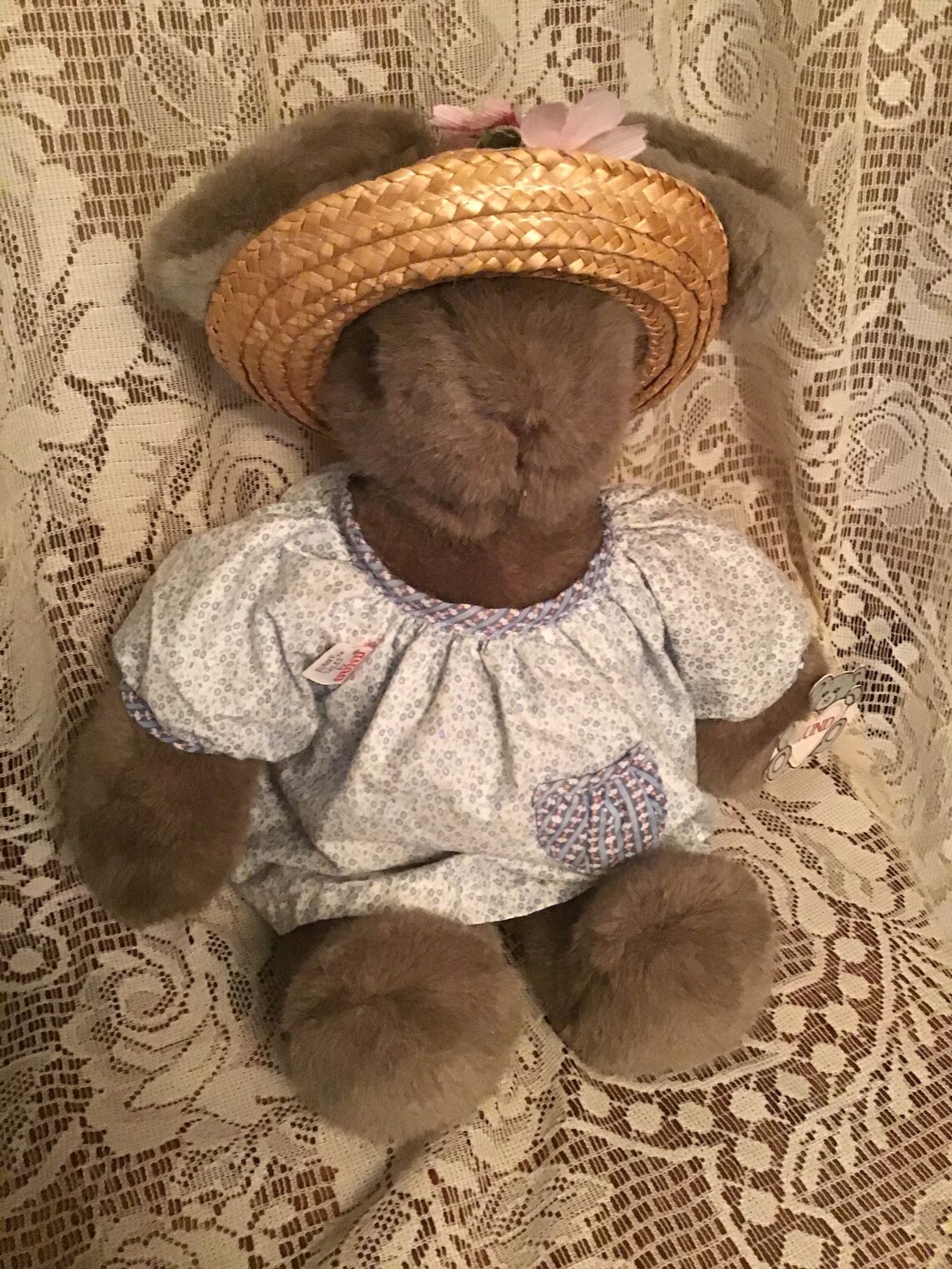 Gund Bunny Tales 1986 Plush Rabbit With Straw Hat - Etsy
