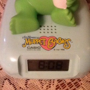 Casio Baby Kermit Musical Timer Clock 1988 Jim Henson's Muppet Babies ...